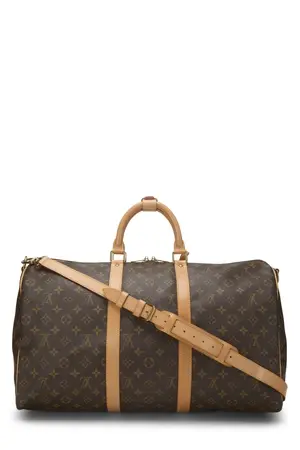 LOUIS VUITTON Monogram Keepall Bandouliere Bag 50