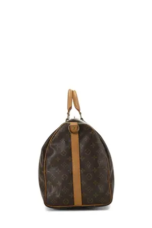 LOUIS VUITTON Keepall Bandouliere 50 Monogram Duffle Bag - Brown