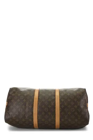 LOUIS VUITTON Keepall Bandouliere 50 Monogram Duffle Bag - Brown