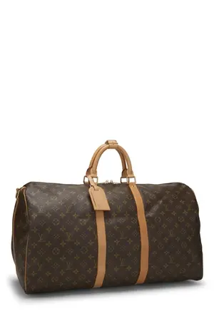 LOUIS VUITTON Monogram Keepall Bandouliere Bag 55