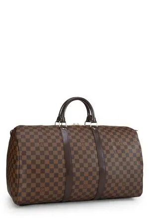 LOUIS VUITTON Damier Ebene Keepall Bag 50