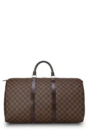 LOUIS VUITTON Damier Ebene Keepall Bag 50