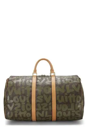 LOUIS VUITTON Stephen Sprouse X Monogram Graffiti Keepall 50 Bag - Green