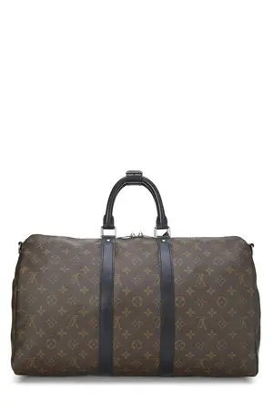 LOUIS VUITTON Monogram Macassar Keepall Bandouliere Bag 45