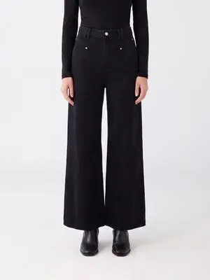 Isabel Marant Étoile Lemony Wide-leg Jeans In Cotton Denim - Black