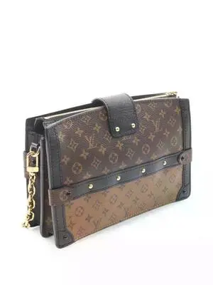 LOUIS VUITTON Monogram Reverse Trunk Clutch Crossbody Bag