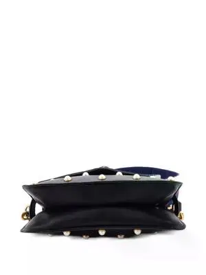 Gucci Broadway Pearly Bee Embellished Leather Mini Shoulder Bag