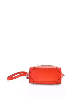 Celine Luggage Bag Grainy Leather Nano Crossbody Bag - Orange