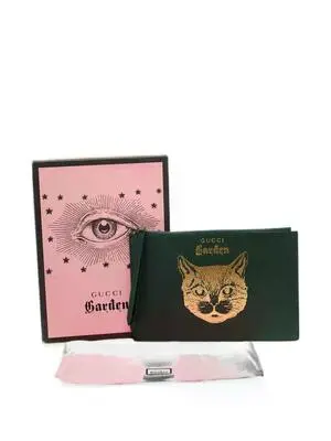 Gucci Garden Cat Zip Clutch Bag