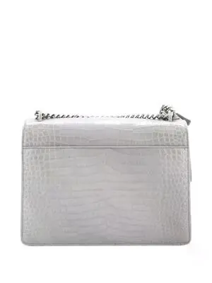 Saint Laurent Sunset Crocodile Embossed Leather Medium Crossbody Bag
