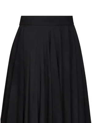 BLANCA VITA Pleated Asymmetric Midi Skirt