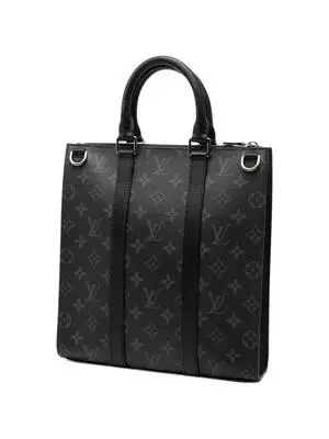 LOUIS VUITTON 2022 Monogram Eclipse Sac Plat Satchel - Black