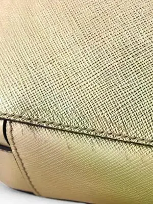 Prada Brique Top Handle Sling Bag In Saffiano Leather