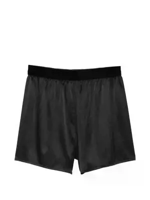 TOM FORD Silk Blend Boxer Shorts - Black