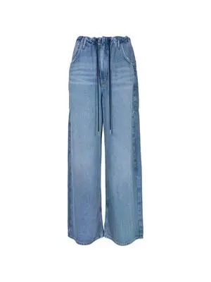 AGOLDE Shaw Drawstring Wide Leg Jeans - Blue
