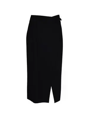 ST. AGNI Tailored Wrap Midi Skirt