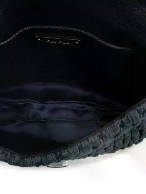 Miu Miu 2010-2026 Matelasse Denim Crystal Chain Satchel