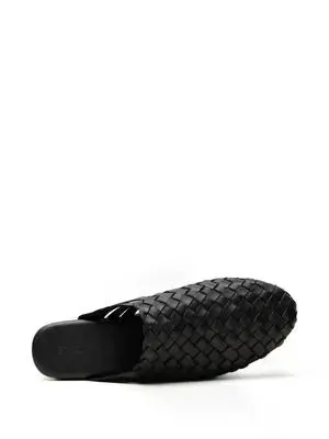 ST. AGNI Woven Mules - Black