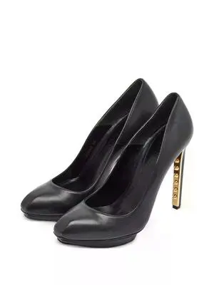 Alexander McQueen Leather Spiked Platform Stiletto Pumps