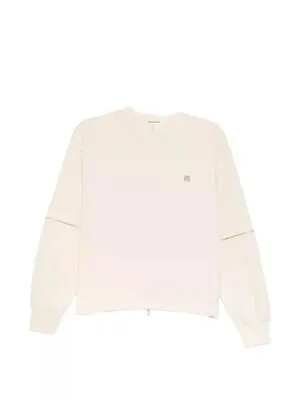 Undercover Zip-detail Crystal-embellished Sweater - Neutrals