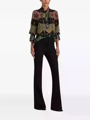 Alice + Olivia Lloyd Paisley-print Tie-neck Blouse