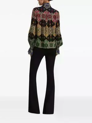 Alice + Olivia Lloyd Paisley-print Tie-neck Blouse