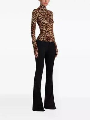 Alice + Olivia Leopard-print Turtleneck Top