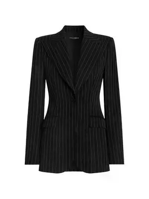 DOLCE & GABBANA Turlington Single-breasted Jacket In Pinstripe Wool