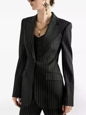 Dolce & Gabbana Turlington Single-breasted Jacket In Pinstripe Wool