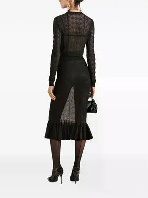 Dolce & Gabbana Lace-stitch Knit Skirt