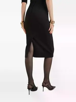 Dolce & Gabbana Double Wool Crêpe Dress With Plunge Neckline