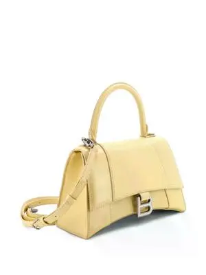 Balenciaga Hourglass Top Handle Bag Leather Small Satchel - Yellow