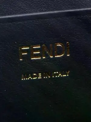 Fendi 2010-2026 Mini Zucca Denim Baguette Satchel
