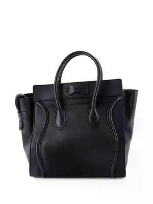Celine Luggage Bag Smooth Leather Mini Tote - Blue