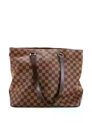 LOUIS VUITTON Cabas Mezzo Damier Tote Bag - Brown