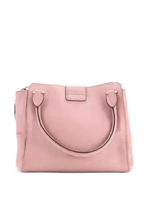 Burberry Buckled Leather Medium Tote Bag - Pink