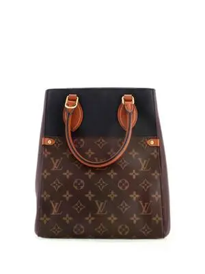 LOUIS VUITTON Fold Monogram Canvas And Leather Tote Bag Mm - Black