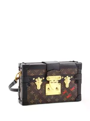 LOUIS VUITTON Petite Malle Monogram Canvas Clutch Bag - Brown