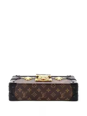 LOUIS VUITTON Petite Malle Monogram Canvas Clutch Bag - Brown