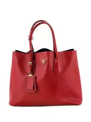 Prada Saffiano Leather Tote Bag - Red