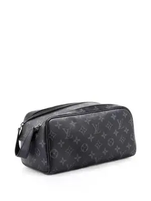LOUIS VUITTON Dopp Kit Toiletry Monogram Eclipse Canvas Pouch - Black