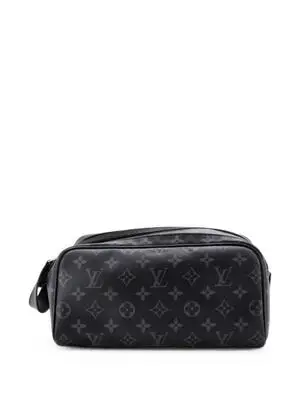 LOUIS VUITTON Dopp Kit Toiletry Monogram Eclipse Canvas Pouch
