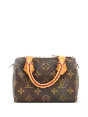 LOUIS VUITTON Speedy Mini Hl Handbag Monogram Canvas Satchel - Brown