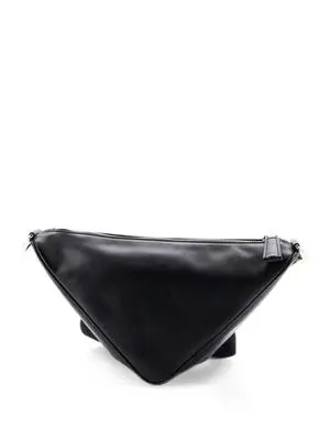 Prada Triangle Logo Zip Soft Leather Small Crossbody Bag
