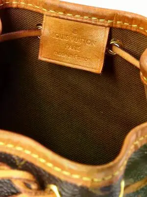 LOUIS VUITTON Noe Handbag Monogram Canvas Nano Bucket Bag - Brown