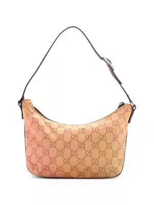 Gucci Gucci Vintage Pochette Shoulder Bag GG Canvas Brown