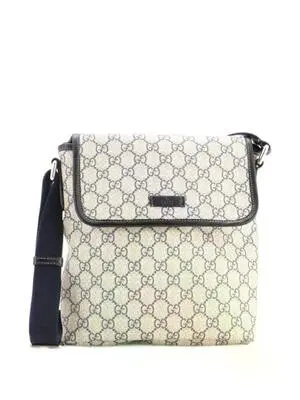 Gucci Flap Messenger Gg Coated Canvas Small Crossbody Bag