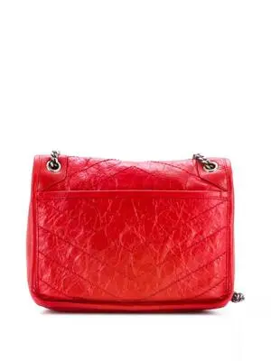 Saint Laurent Niki Chain Flap Bag Matelasse Chevron Leather - Red