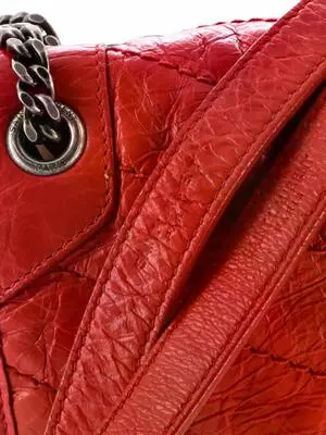 Saint Laurent Niki Chain Flap Bag Matelasse Chevron Leather - Red