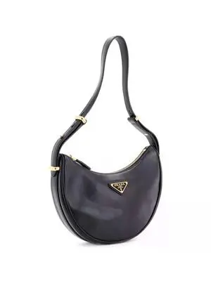 Prada Arque Half Moon Leather Small Hobo Bag